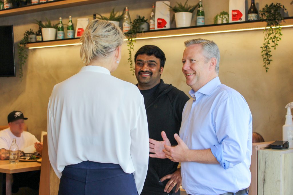 A visit from the deputy leader - Cameron Caldwell